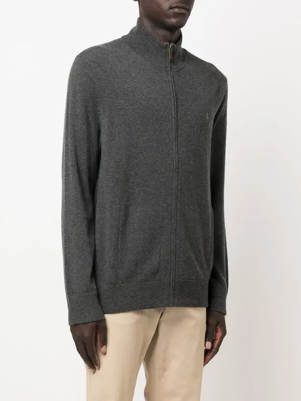 Polo Ralph Lauren Embroidered Zip Knit Cardigan - No
