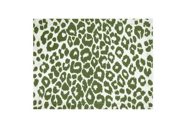 MATOUK Schumacher Iconic Leopard Placemats - Green