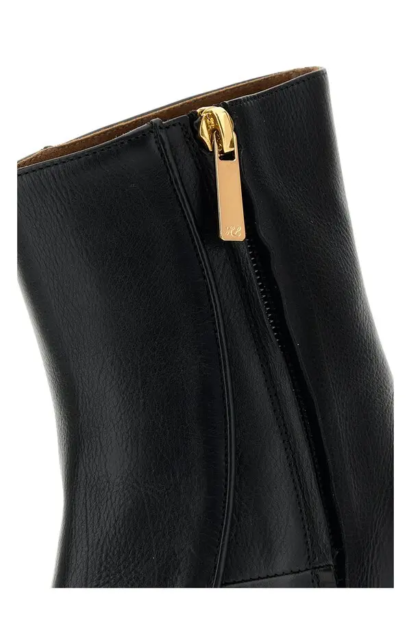 HERBERTH LEVINE Leather Shadow Ban Ankle Boots
