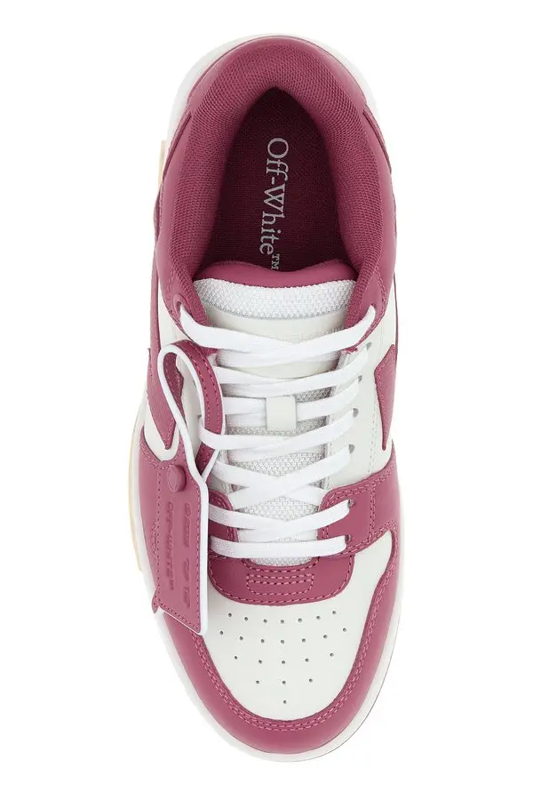 Off-White Two-tone Leather "out Of Office" Sneakers - White