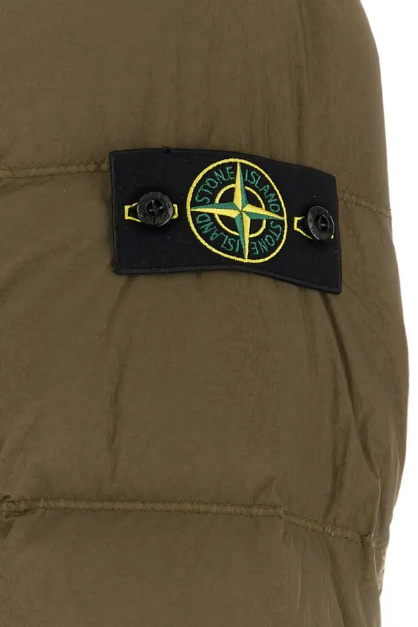 Stone Island Khaki Nylon Down Jacket