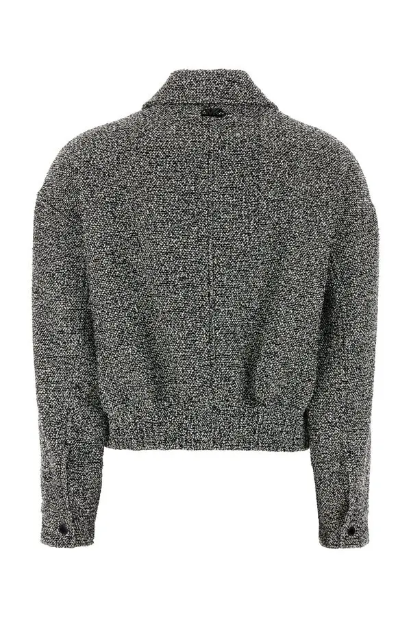 Michael Kors Two-tone Tweed Bomber Jacket