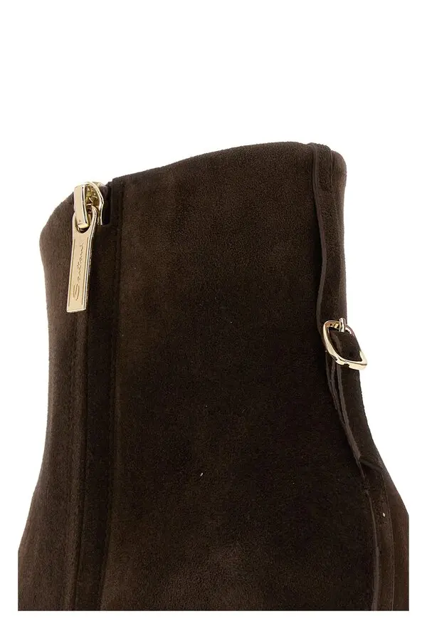 Santoni Suede Giulie Ankle Boots