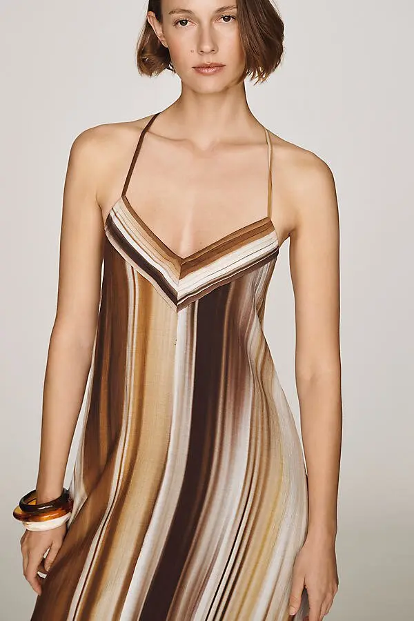 Greylin Stella Halter Midi Dress