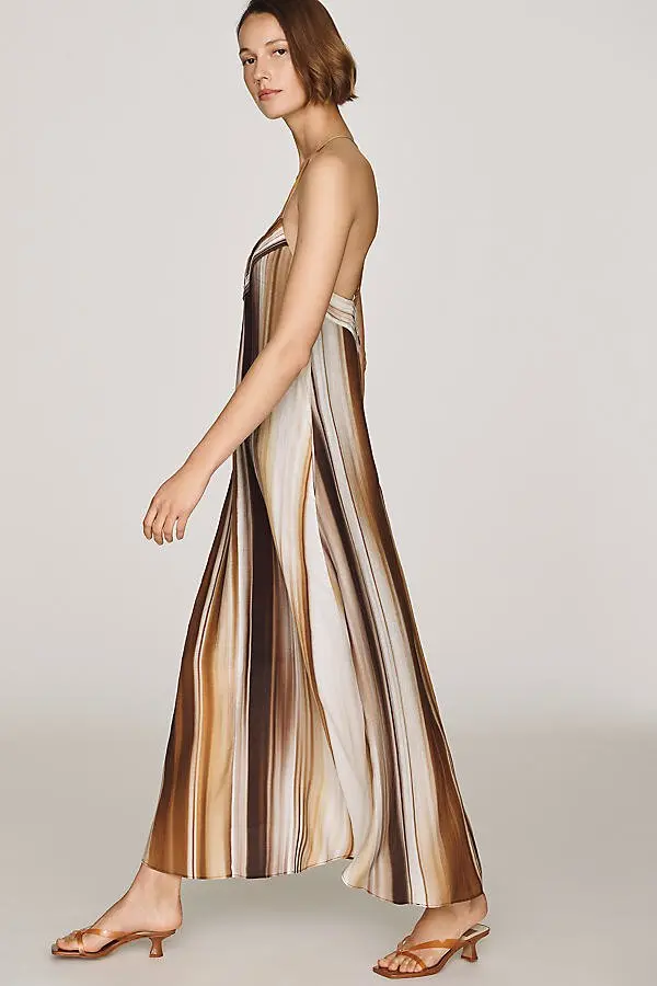 Greylin Stella Halter Midi Dress
