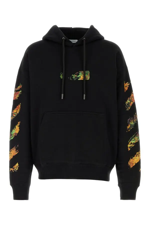 Off-White Cotton Sweatshirt - Black