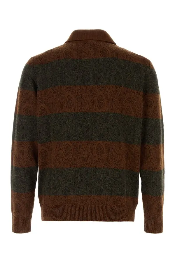 Etro Embroidered Wool Polo Shirt