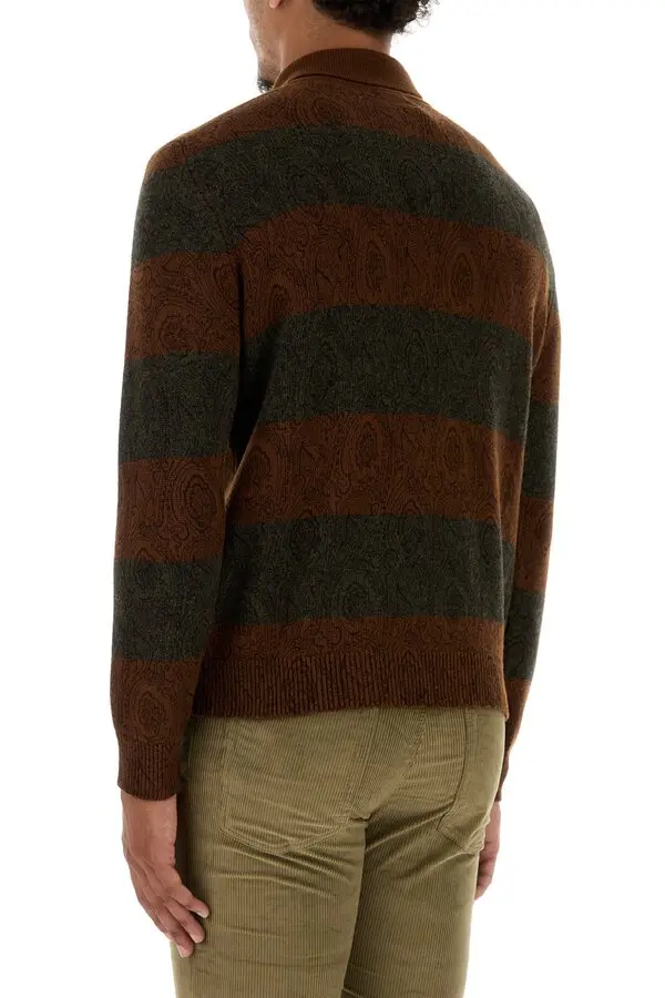 Etro Embroidered Wool Polo Shirt
