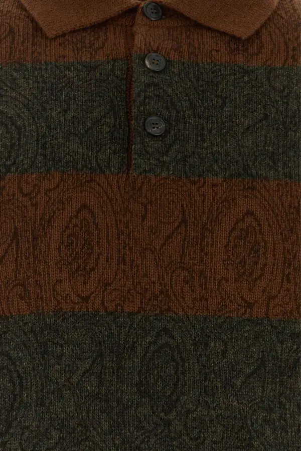 Etro Embroidered Wool Polo Shirt