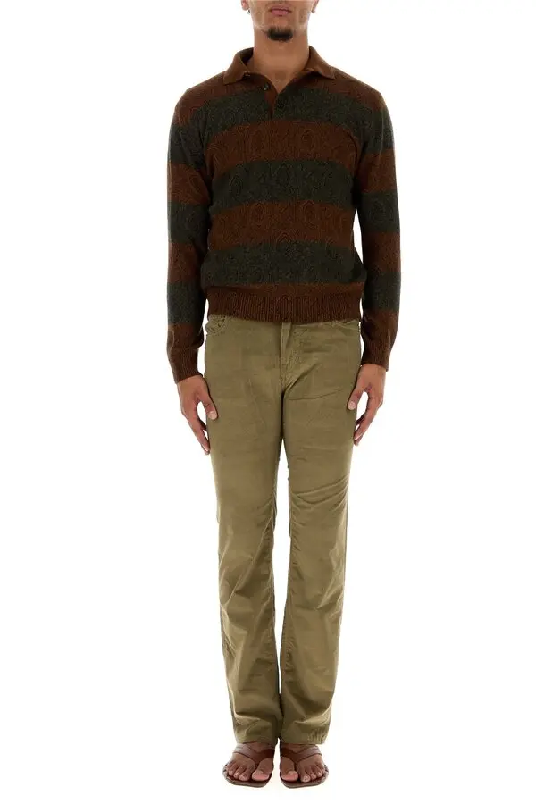 Etro Embroidered Wool Polo Shirt