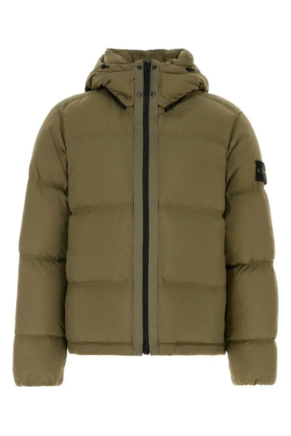 Stone Island Army Nylon Down Jacket