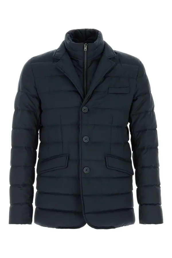 Herno Navy Polyester Down Jacket