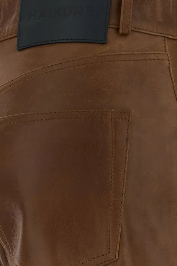 HAIKURE Chocolate Leather Pant