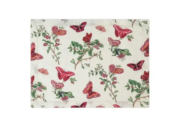 MATOUK Schumacher Baudin Butterfly Placemats - Ruby