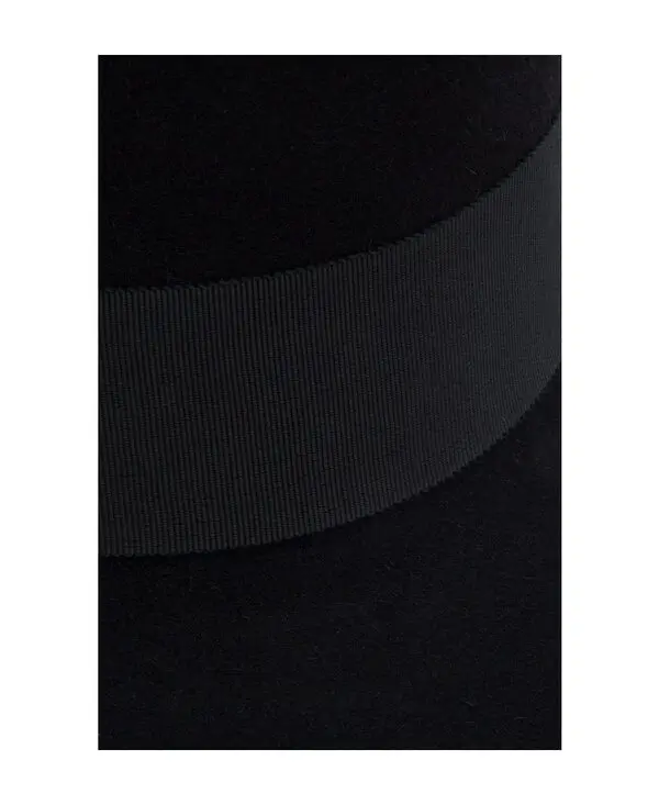 Saint Laurent Felt Hat With Gros Grain Ribbon