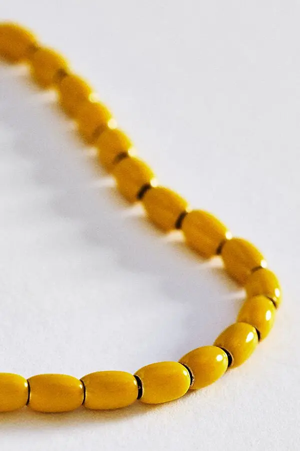 Clare V. Enamel Barrel Chain Bracelet