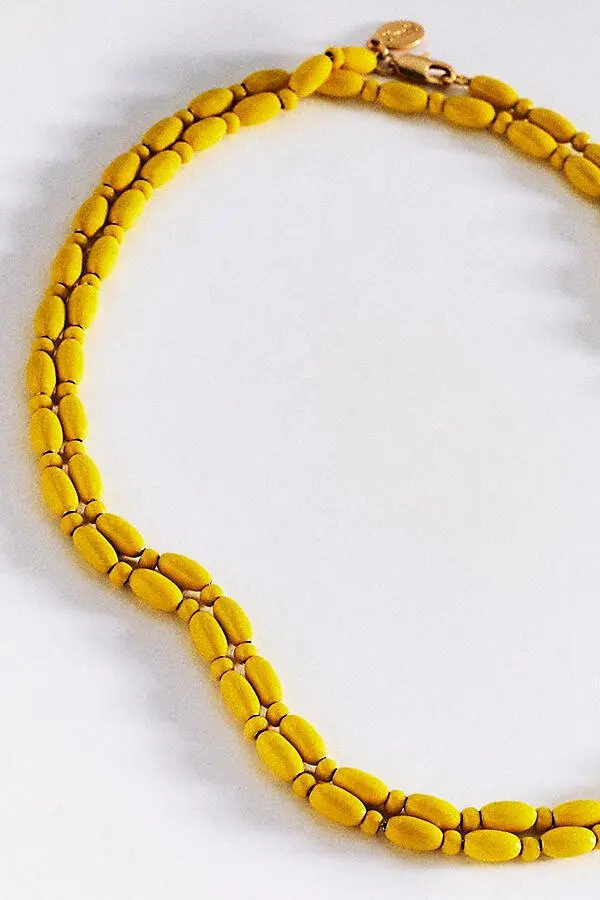 Clare V. Enamel Beaded Necklace