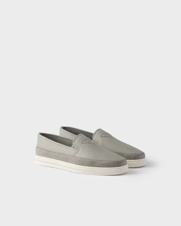 Prada Cotton Canvas Slip-on Sneakers