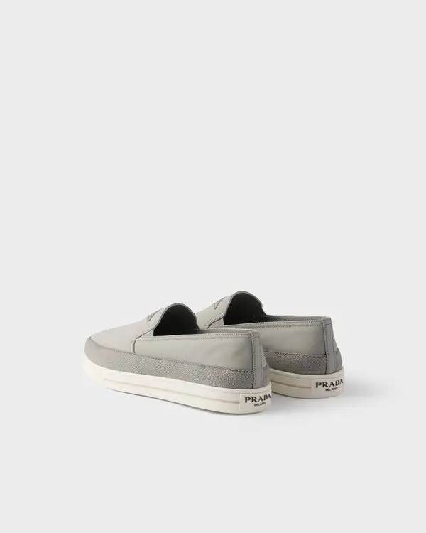 Prada Cotton Canvas Slip-on Sneakers