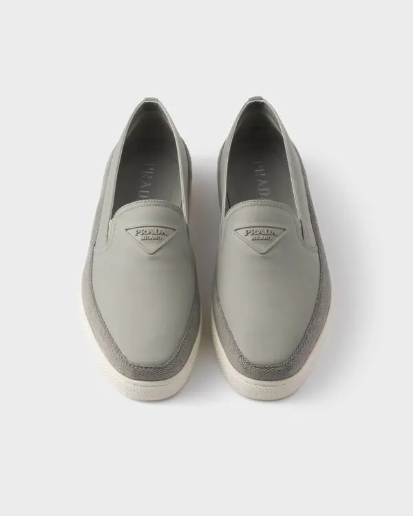 Prada Cotton Canvas Slip-on Sneakers