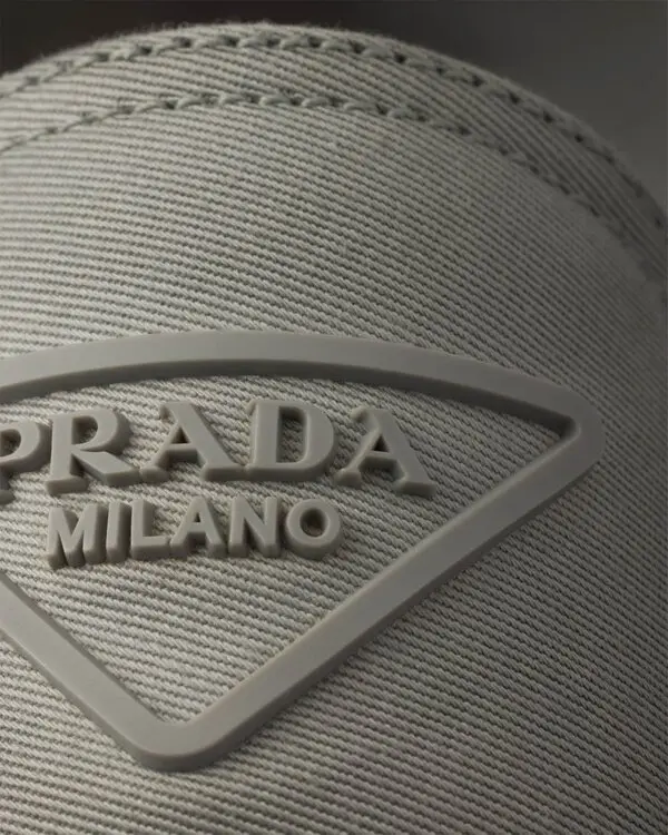 Prada Cotton Canvas Slip-on Sneakers