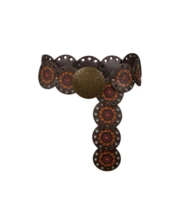 Etro Print And Studs Embellished Belt