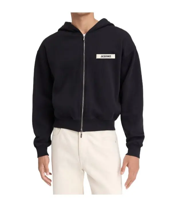 Jacquemus Logo Patch Zip-up Hoodie