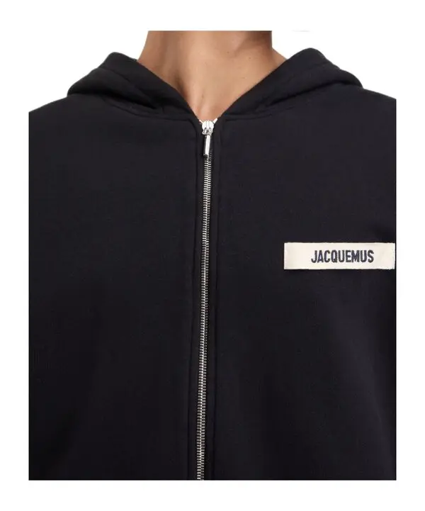 Jacquemus Logo Patch Zip-up Hoodie