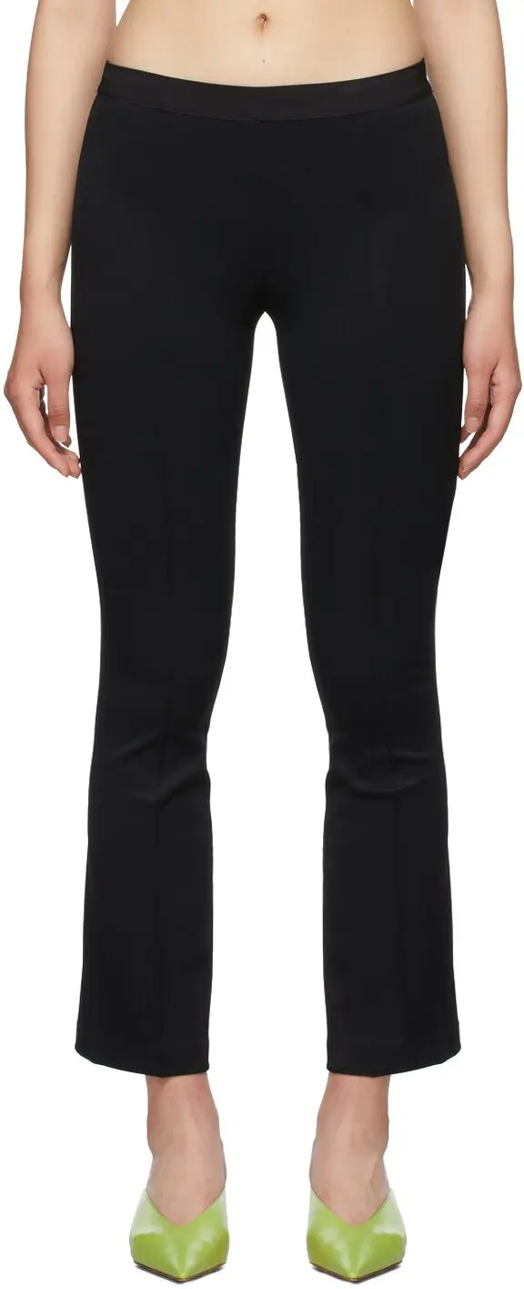 Helmut Lang Cropped Flared Ribbed Leggings