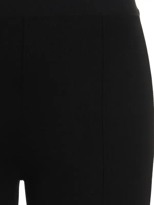Helmut Lang Cropped Flared Ribbed Leggings