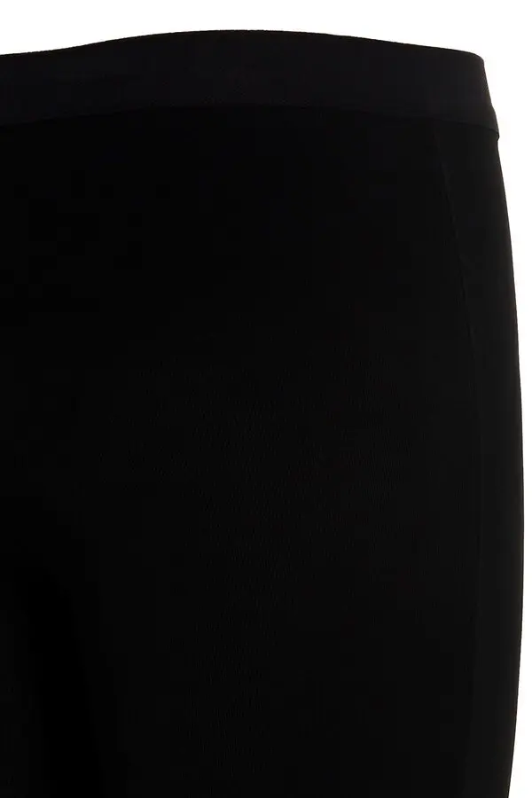 Helmut Lang Cropped Flared Ribbed Leggings