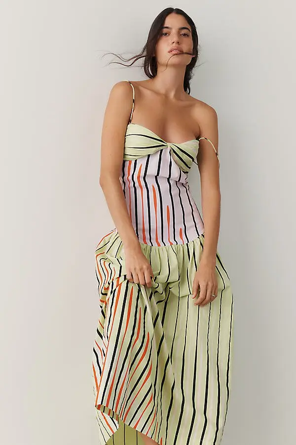 SWF Strapless Drop Waist Maxi Dress