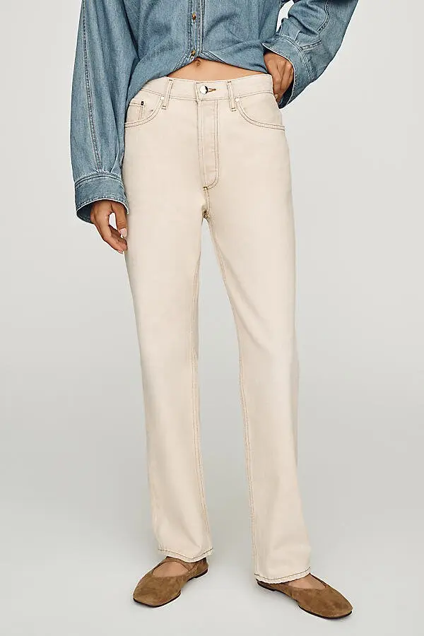 Anthropologie Agolde Lana Mid-rise Slim Straight-leg Jeans