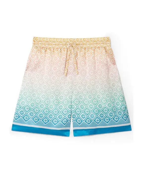 Casablanca Mid-rise Monogram Printed Deck Shorts