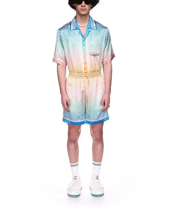Casablanca Mid-rise Monogram Printed Deck Shorts