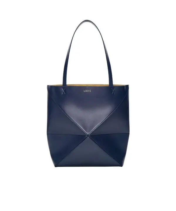 Loewe Puzzle Fold Medium Top Handle Bag - Abyss Blue
