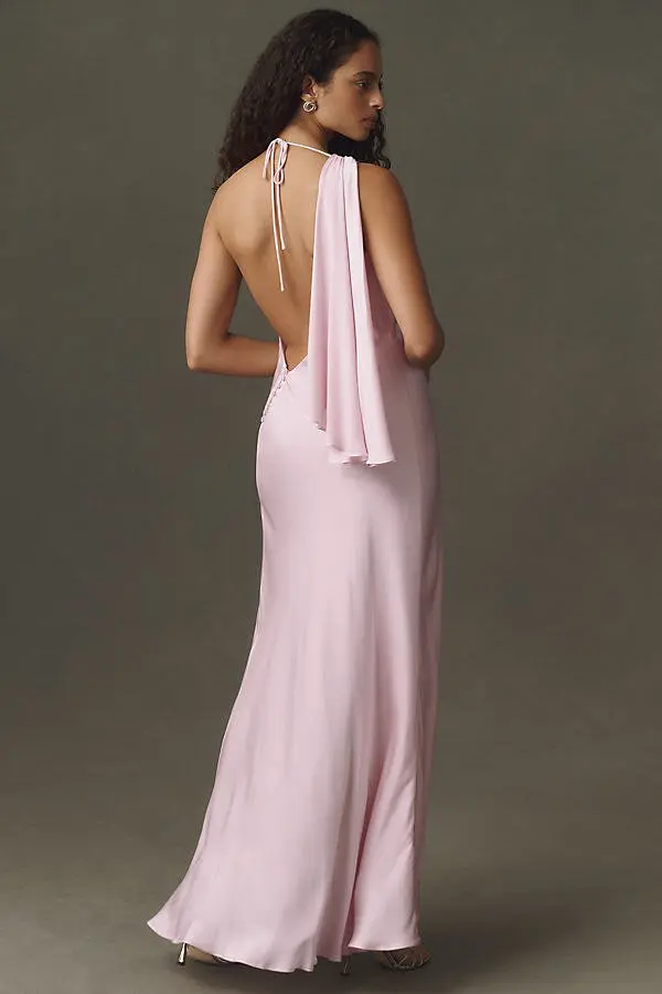 Bardot Anastasia Sat Halter Dress