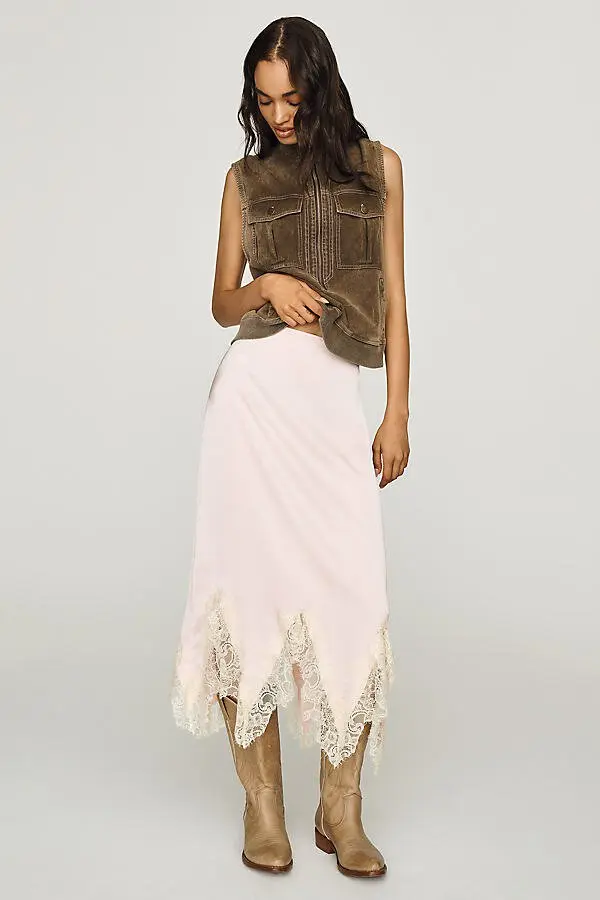 RMN Lucia Sat Midi Skirt - Blossom