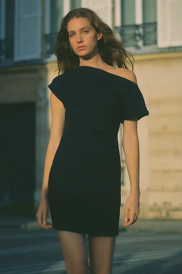Anthropologie Ribbed Knit Mi Dress