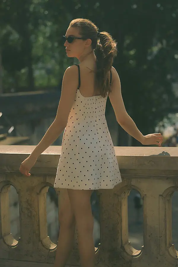 Maeve Strappy Peek-a-boo Mini Dress