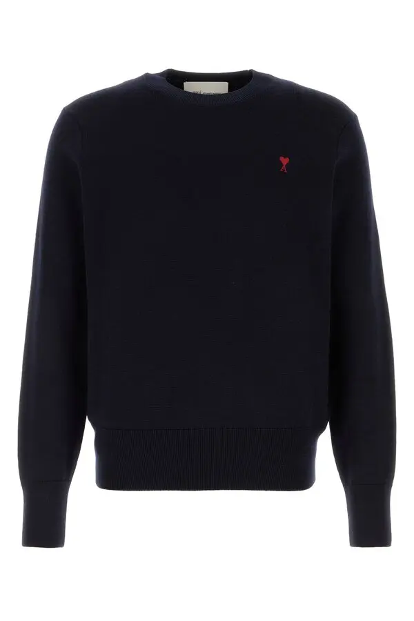 AMI Paris Navy Wool Sweater