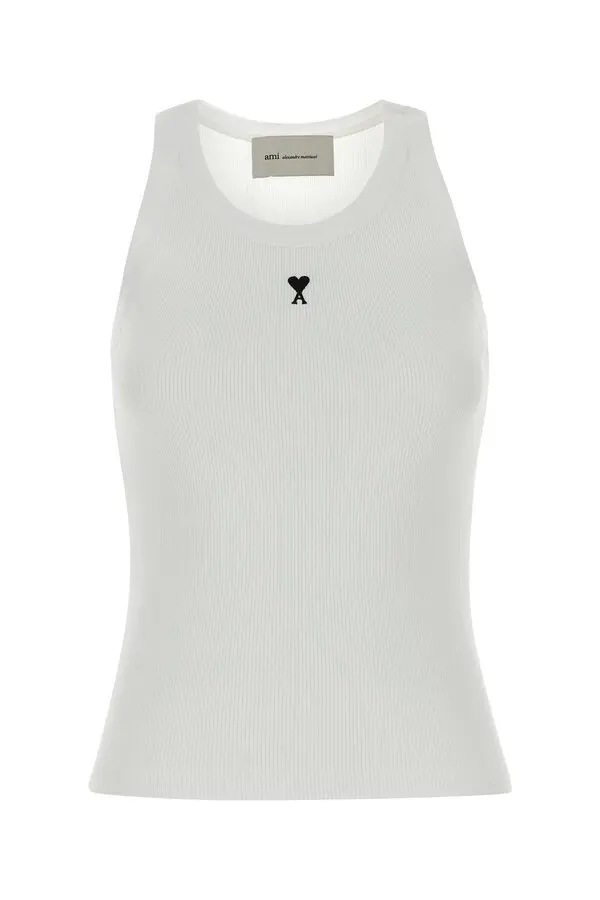 AMI Paris Stretch Cotton Tank Top