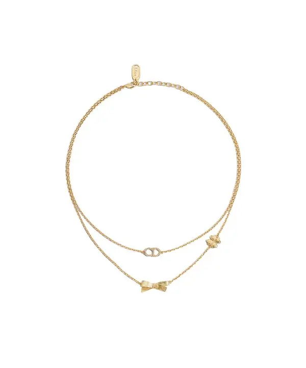 Dior Cd Bow Necklace - Yellow