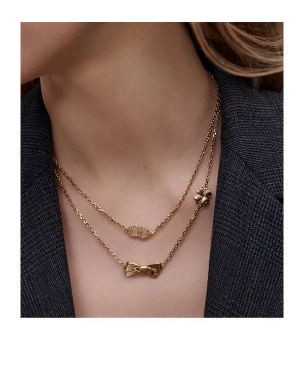 Dior Cd Bow Necklace