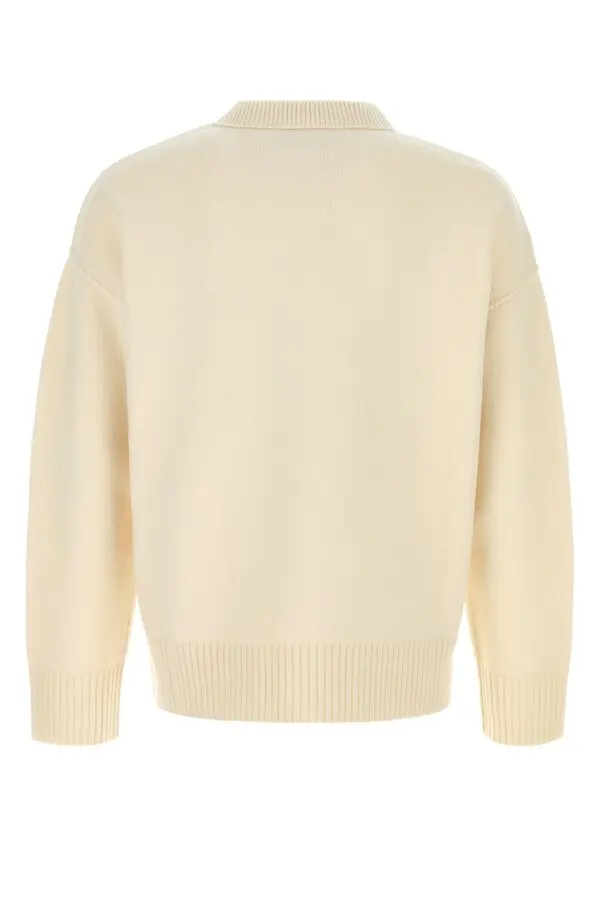 AMI Paris Ivory Wool Sweater
