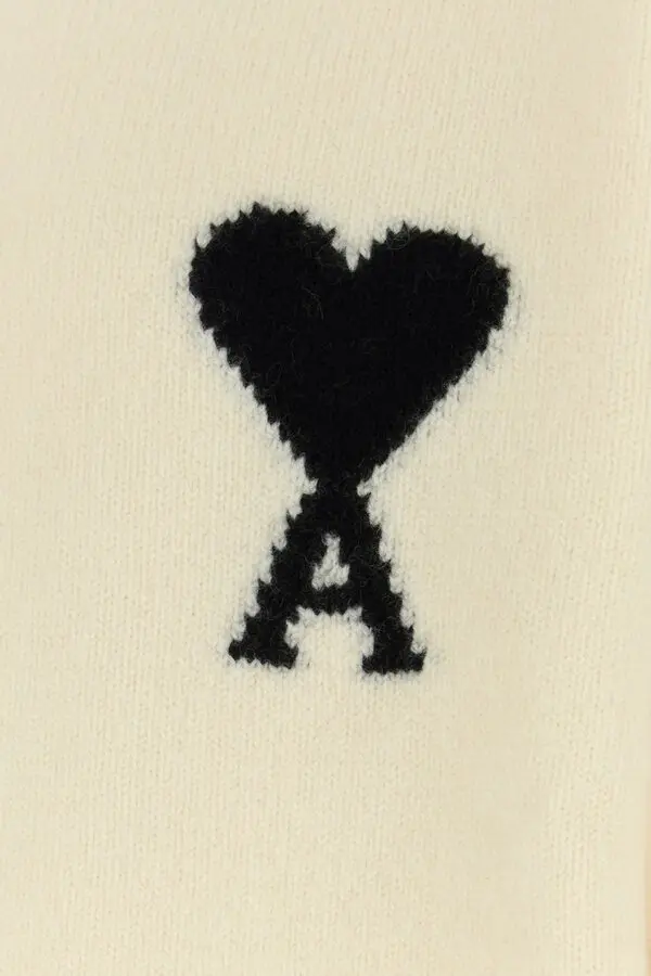 AMI Paris Ivory Wool Sweater