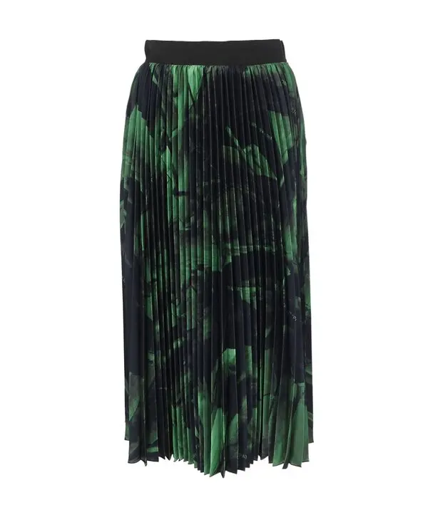 Off-White Graphic Printed Pleated Skirt