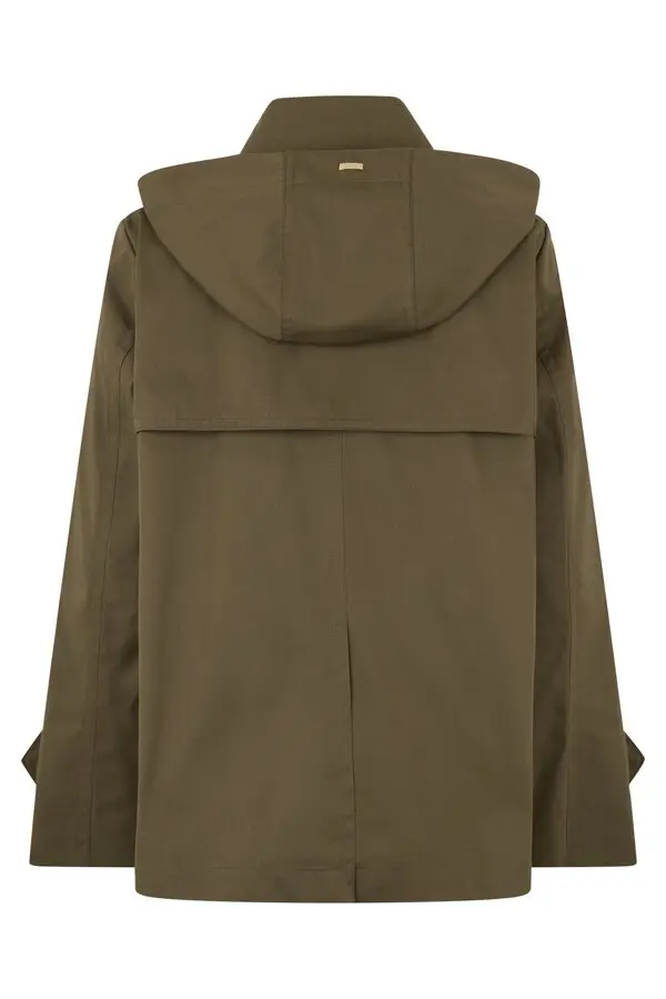 Herno Hooded Short Trench Coat - Brown