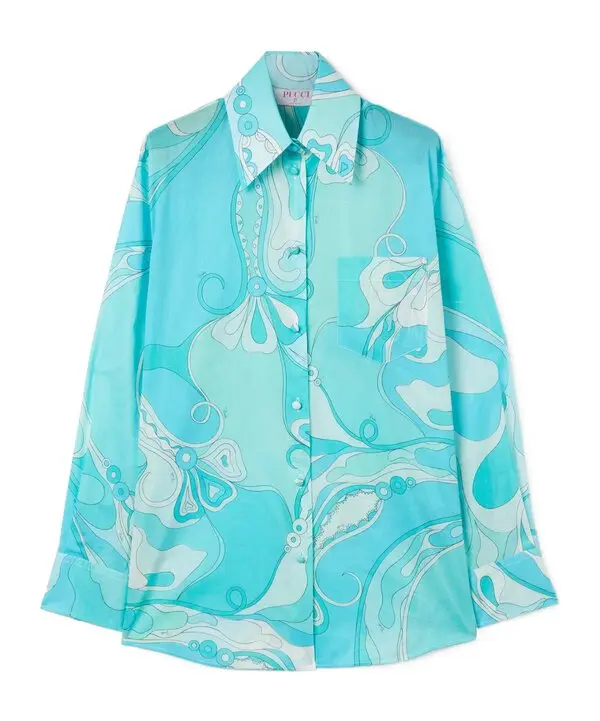 Emilio Pucci Orchidee-print Cotton Shirt