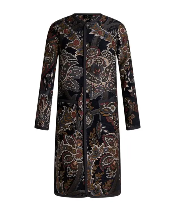 Etro Reversible Chenille Jacquard Coat